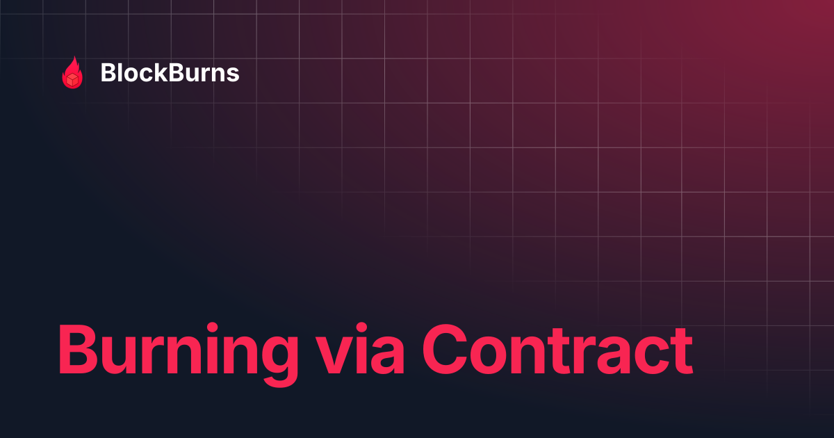 Burning via Contract | BlockBurns